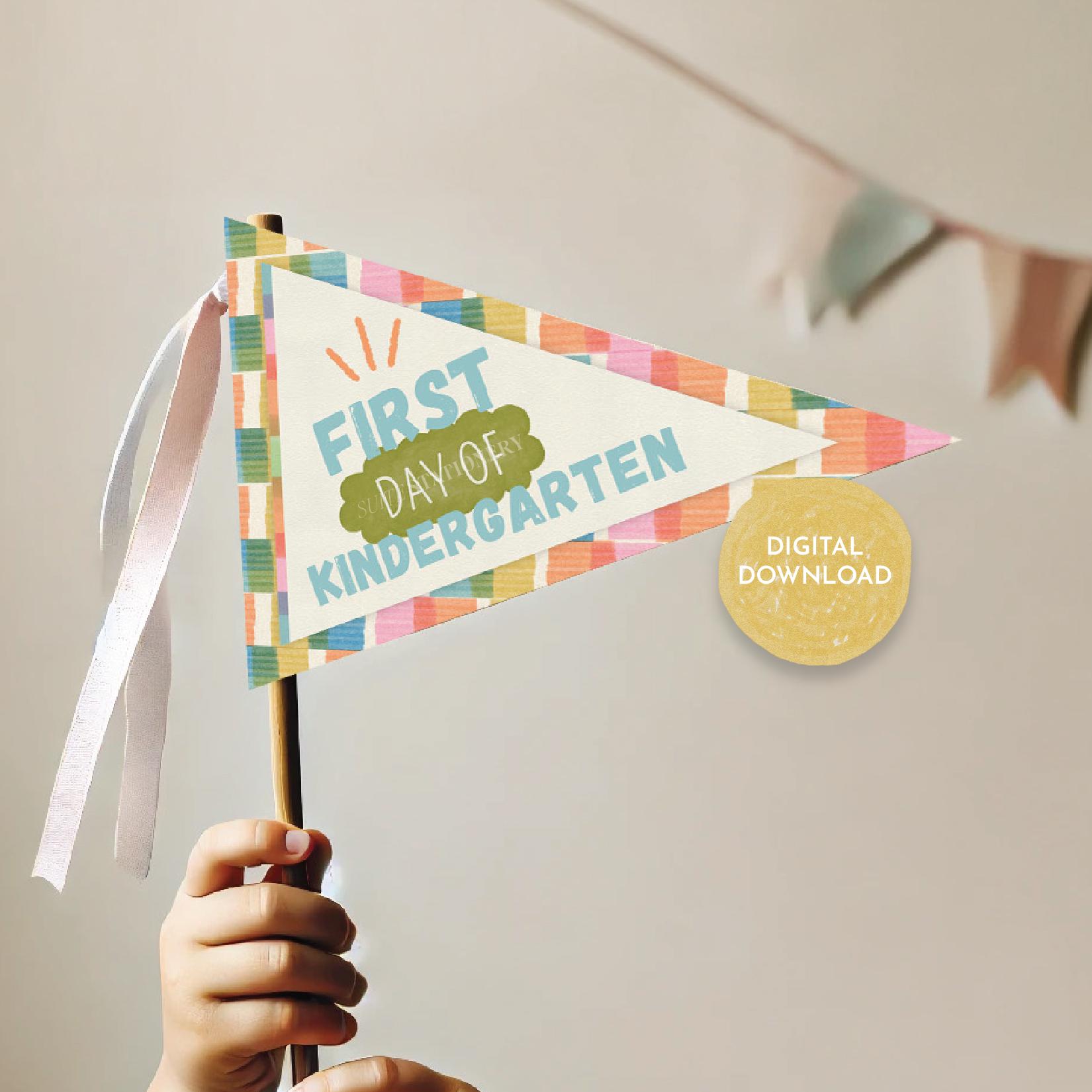 Back to School Pennant Flag, 1st Day of School, Photo Prop, Printable ...