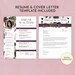 Elegant Floral Resume & Cover Letter Template | Deep Purple Tones ...