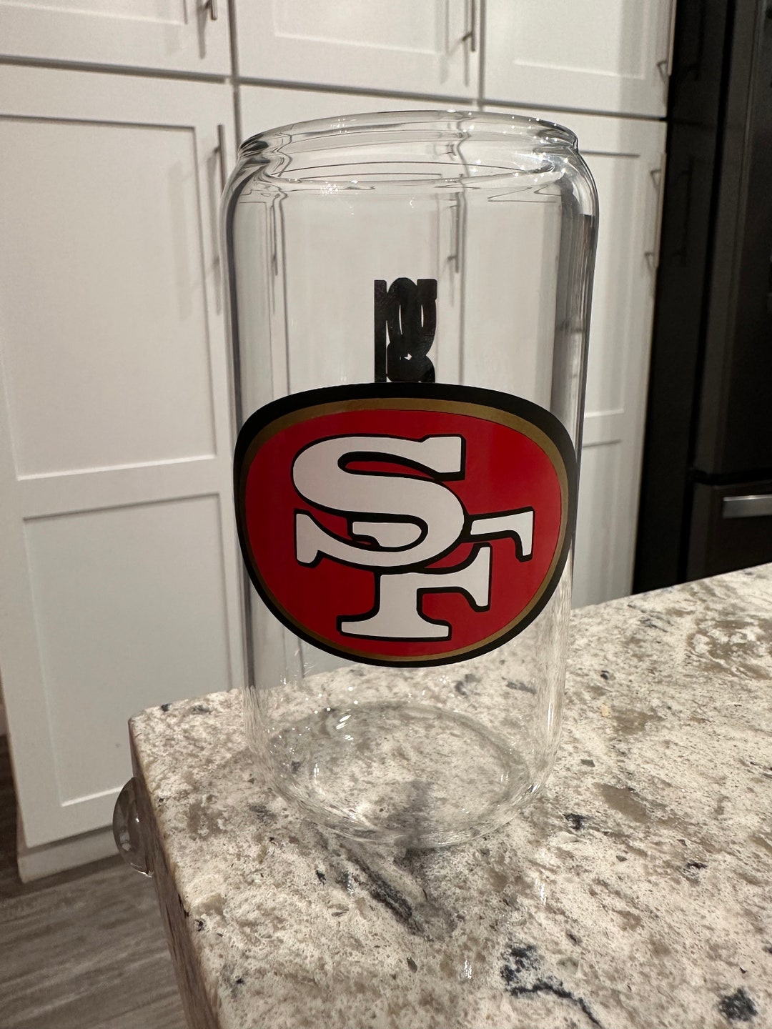 49ers Custom Cup| Niners Glass Cup - Etsy