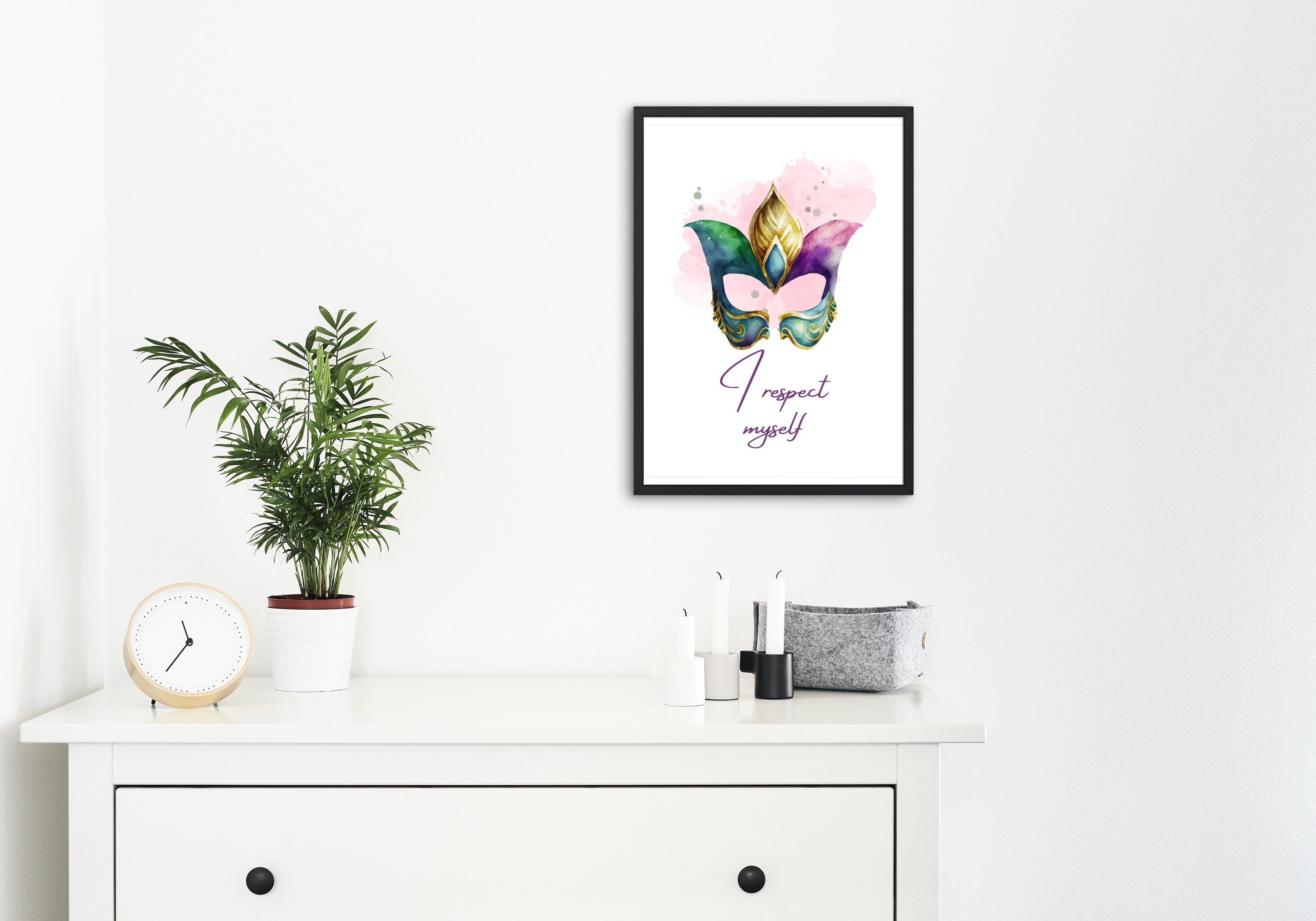 Self-love Positive Affirmation Printable Wall Art Eclectic Colorful ...