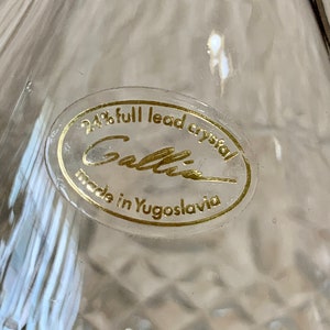 Lead Crystal Gallia Decanter With Stopper - Made in Yugloslavia ...