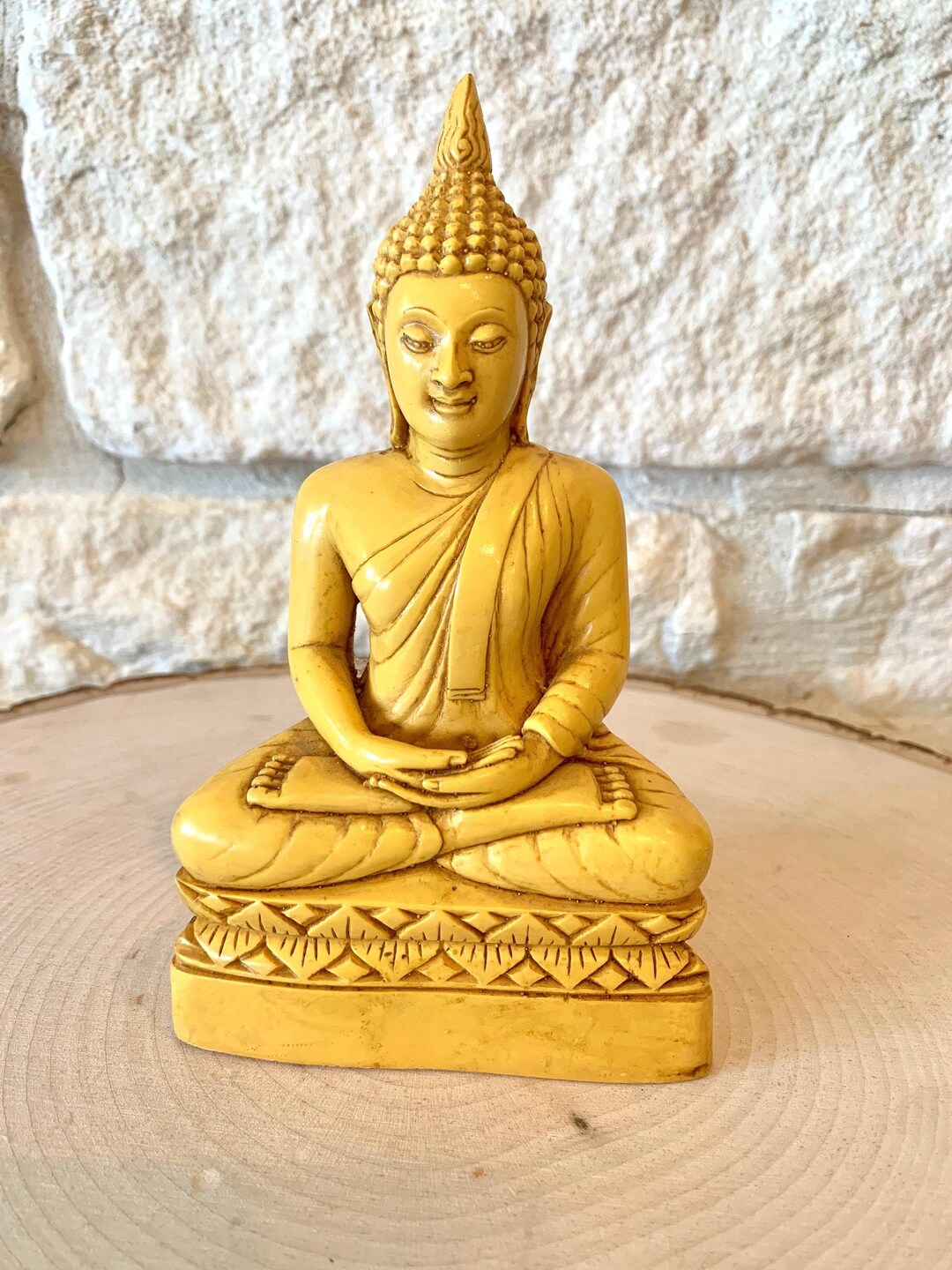 Yellow Tone Buddha Statue. See Details Bconsign - Etsy