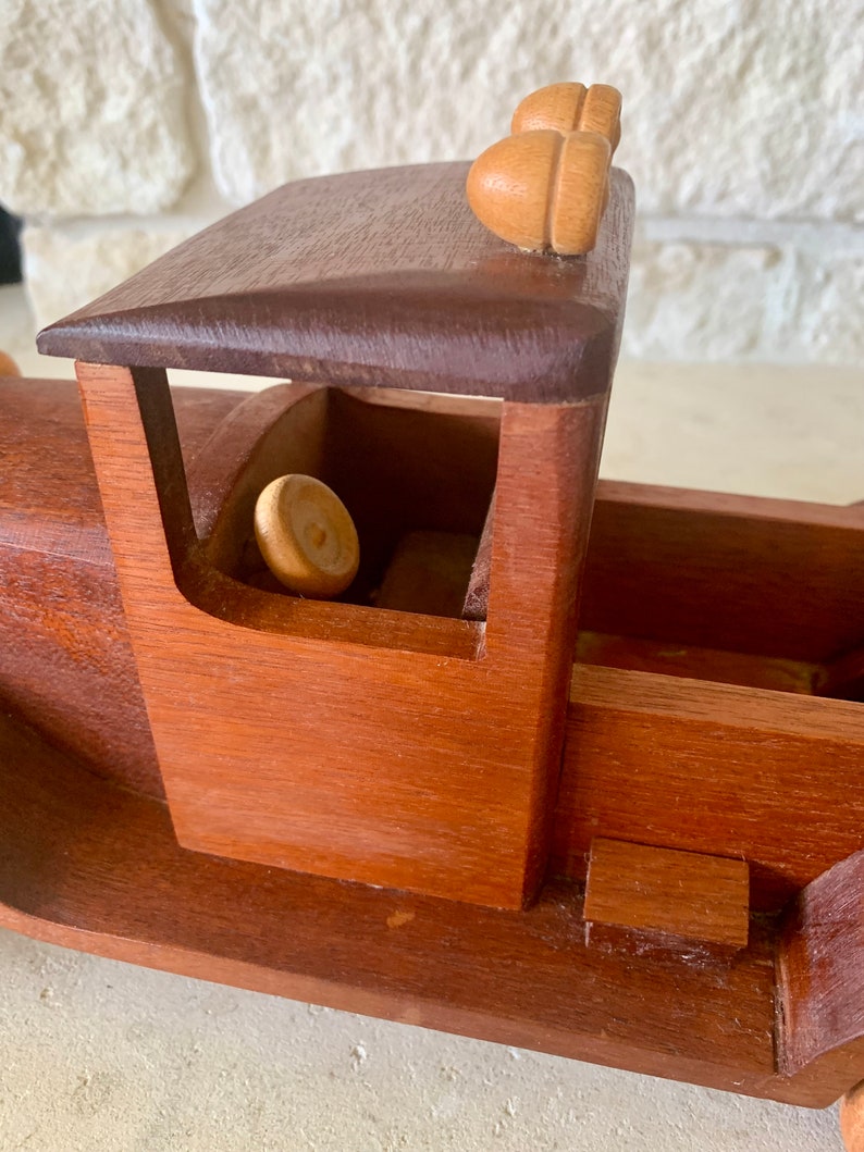 Wooden Ford Model Tow Truck Vintage Model Car Wooden Old Time Car Truck ...