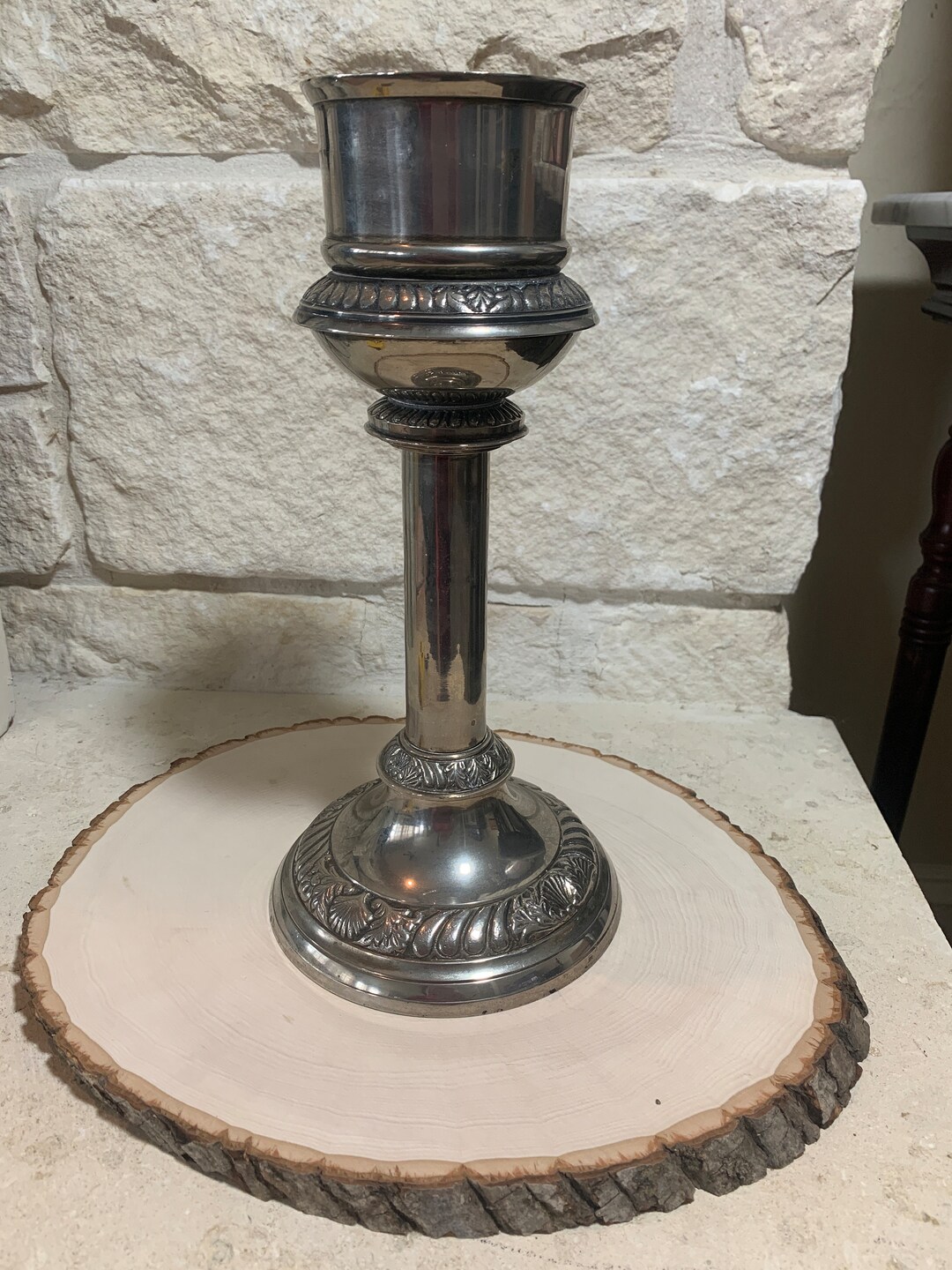 Heavy and Large Silver Toned Candles Kick or Lamp - Etsy