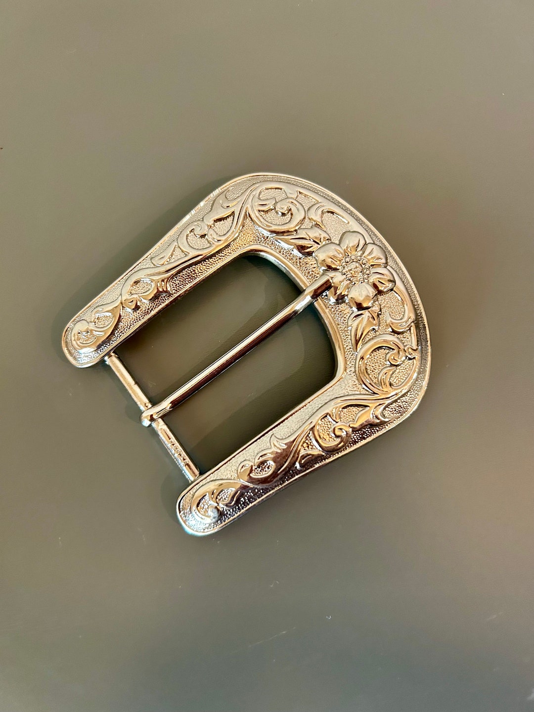 Vintage Floral Silver Belt Buckle Cute Western Accessories - Etsy