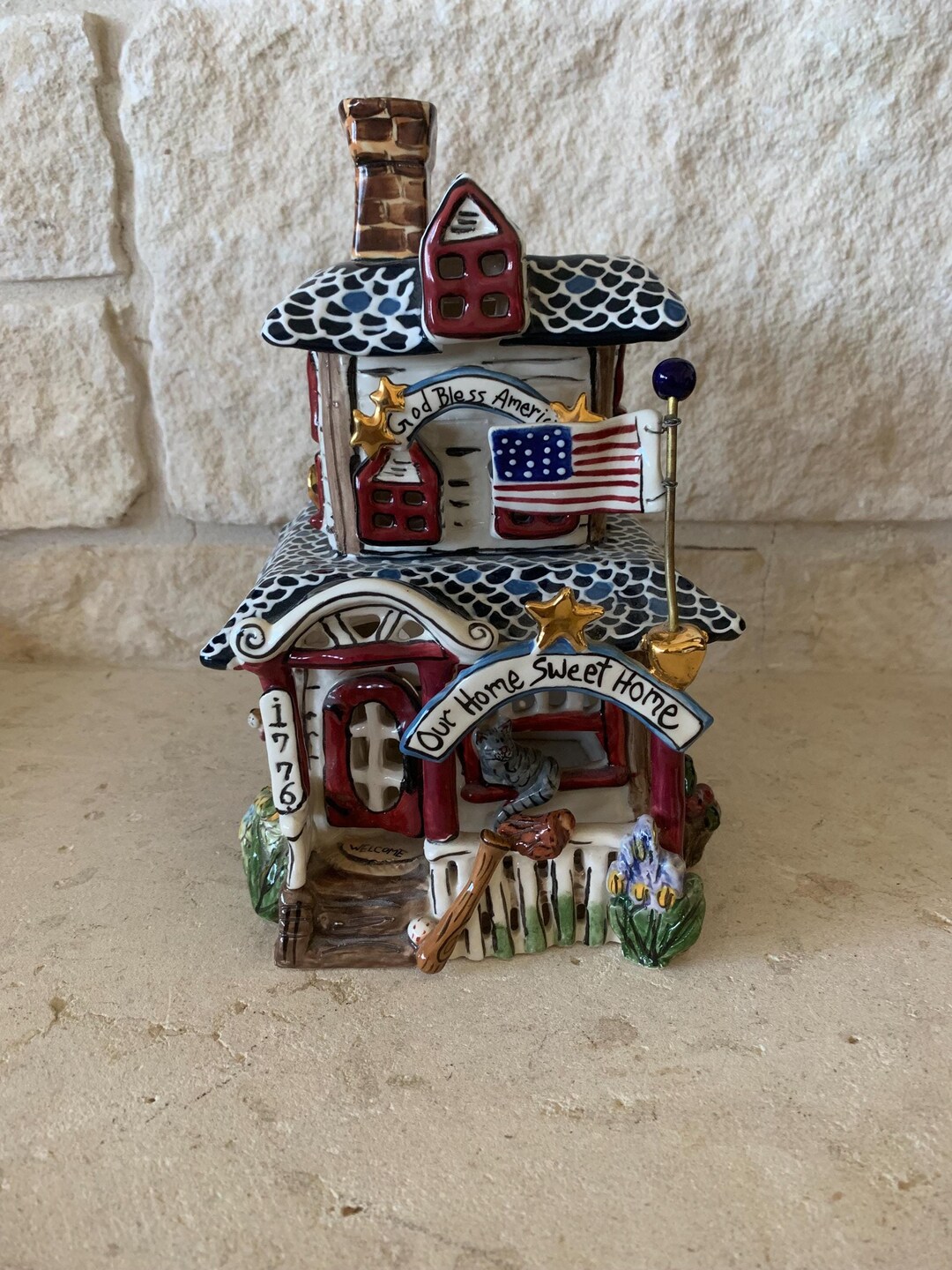 God Bless America 1776 House by Blue Sky Clayworks HEATHER GOLDMINC ...