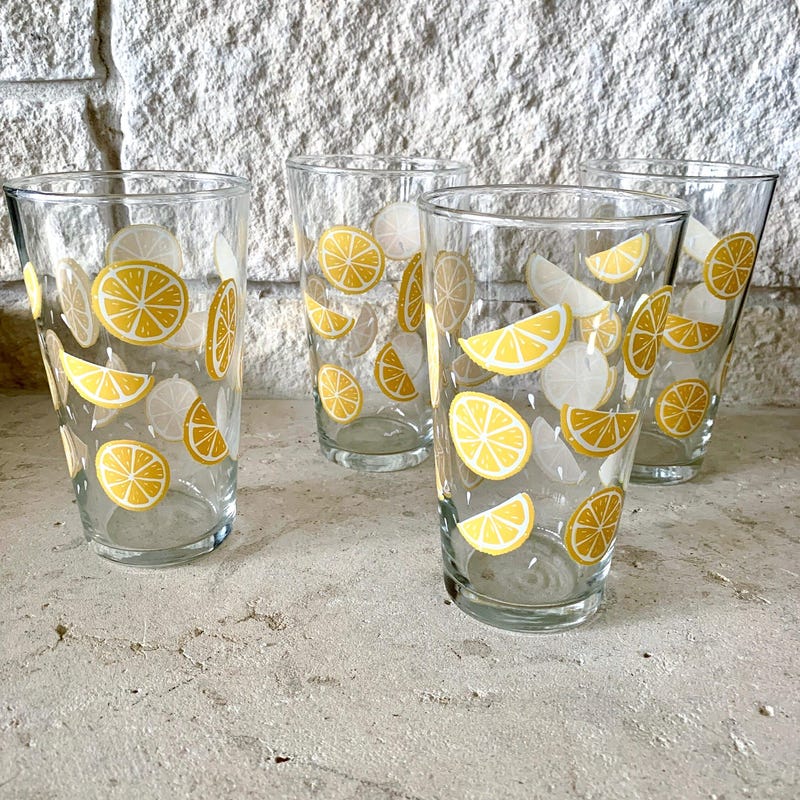 Lemonade Glasses - Etsy