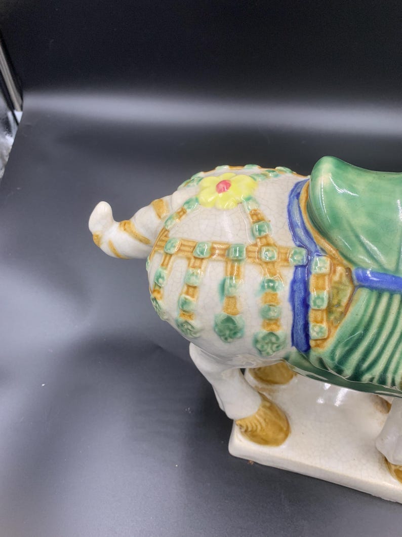 Large and Heavy Vintage Chinese Tang Horse Statue - Crackle Glaze 13.5 ...