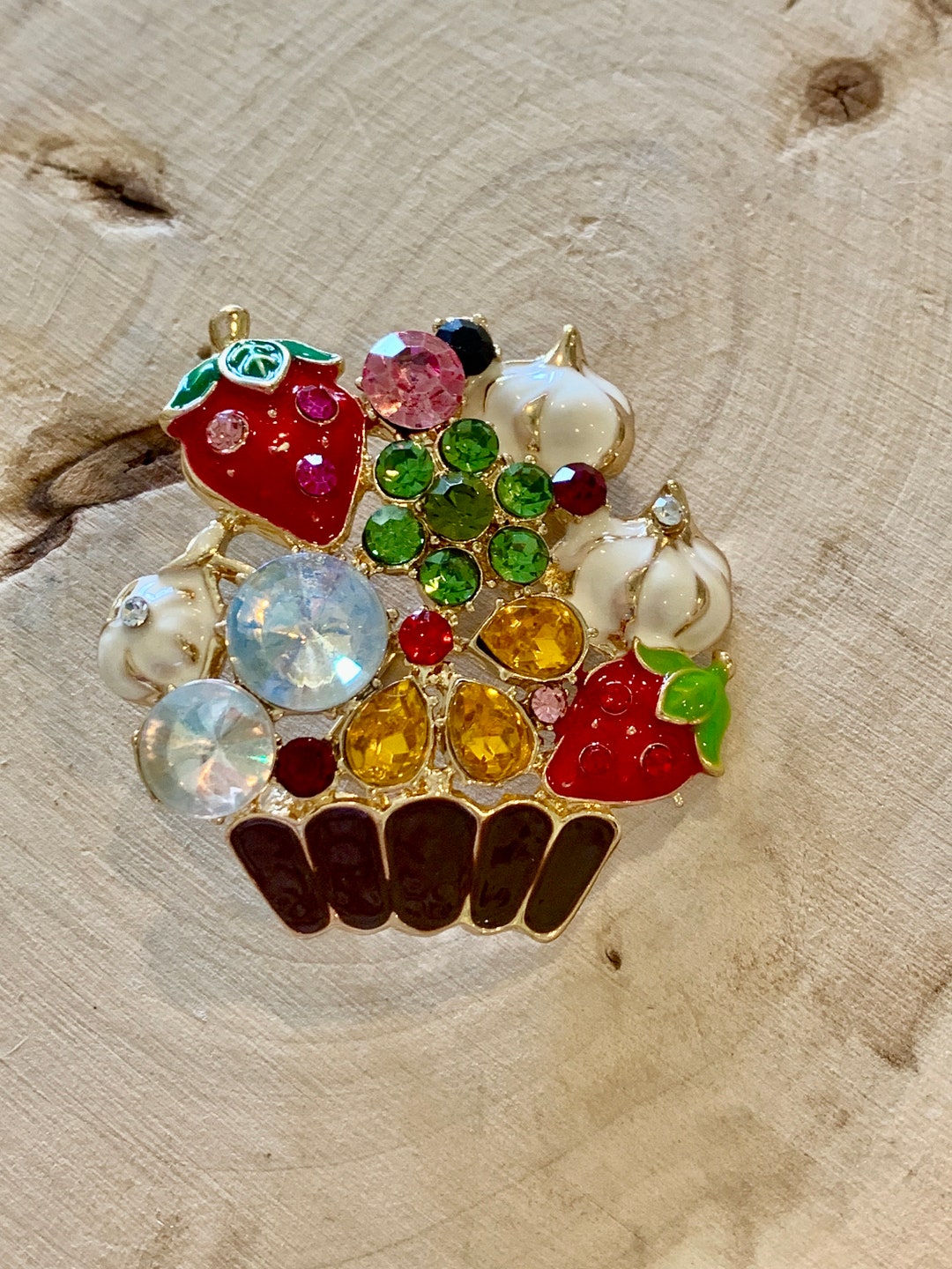 Rhinestone Fruit Brooch Womens Fruit Brooch Spring Lapel Pin Gifts for ...