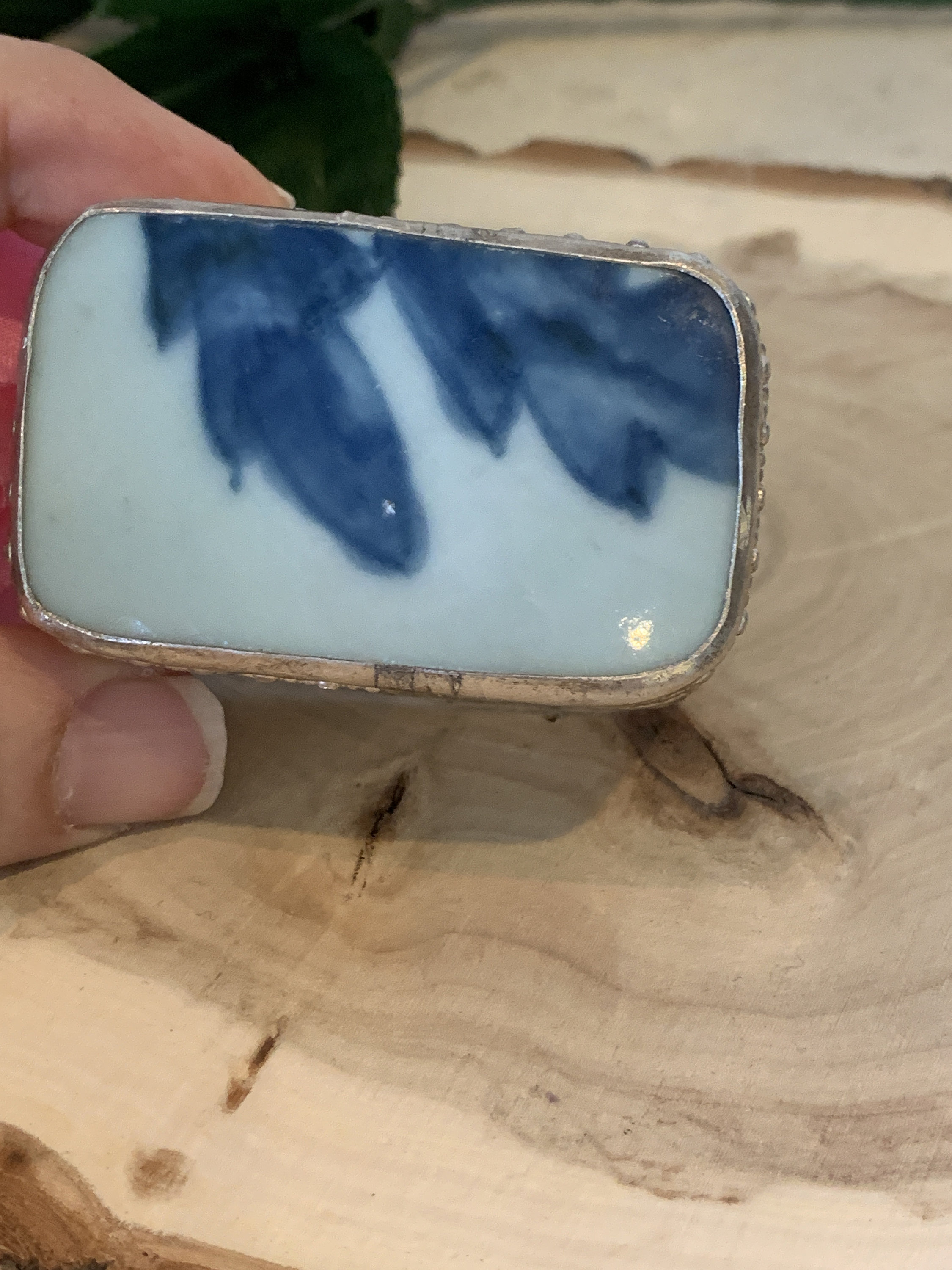 Vintage Chinese Porcelain Shard Box - Etsy