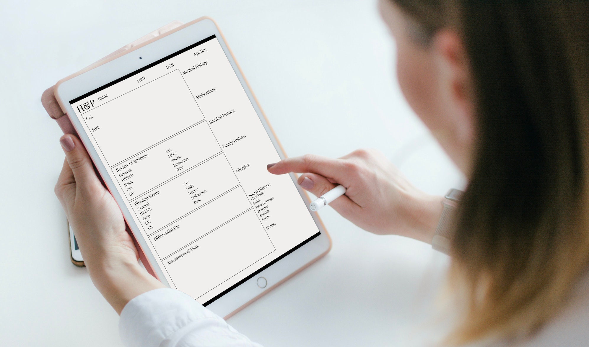 History & Physical Template | Medical School, Medical Student, Nursing Student, Health ...