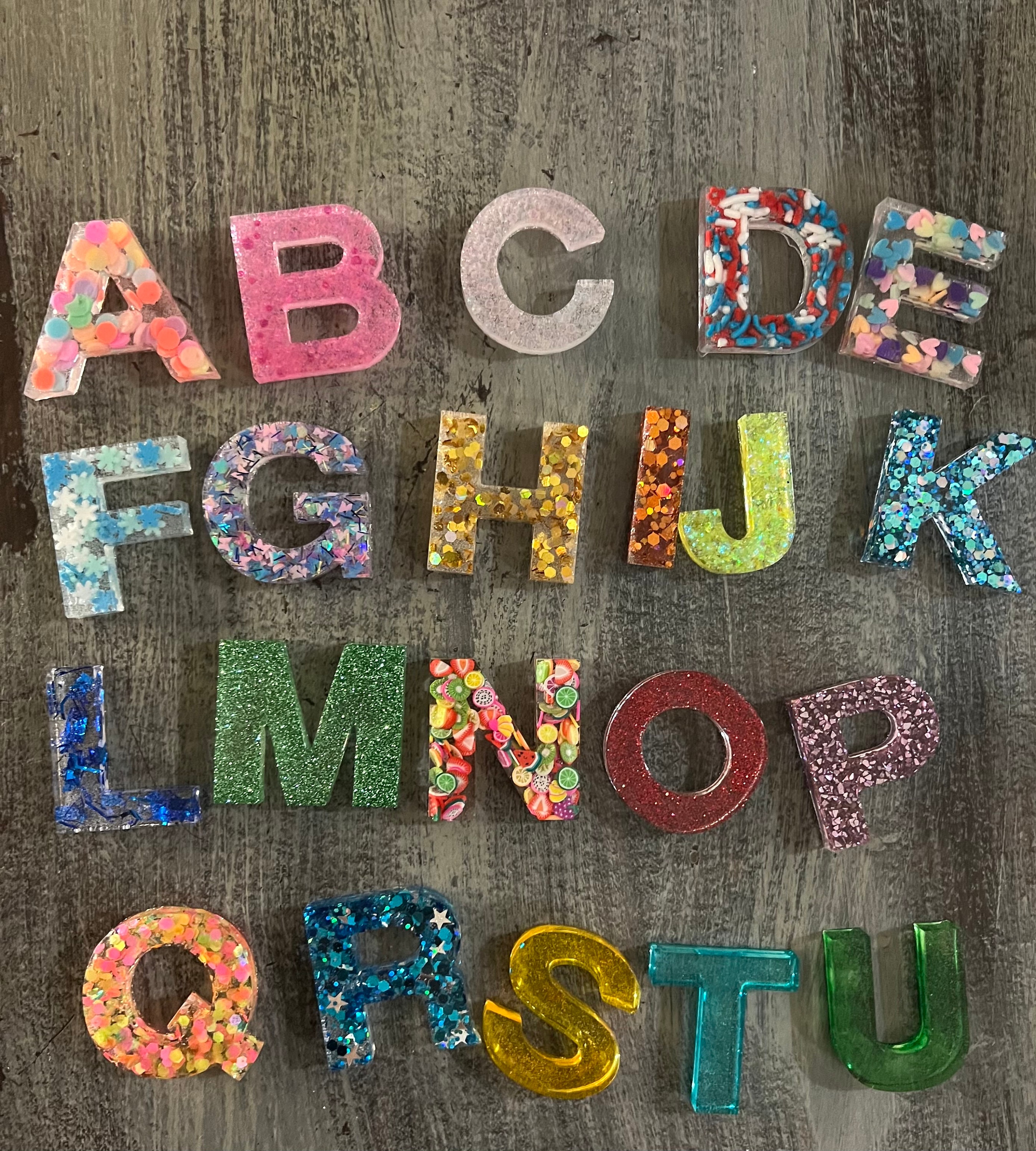 Resin Alphabet Letters: Uppercase and Lowercase/homeschool Learning ...