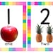 1-10 Number Cards Featuring Fruit - Etsy