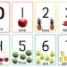 Mini 1-10 Number Flashcards With Fruit - Etsy