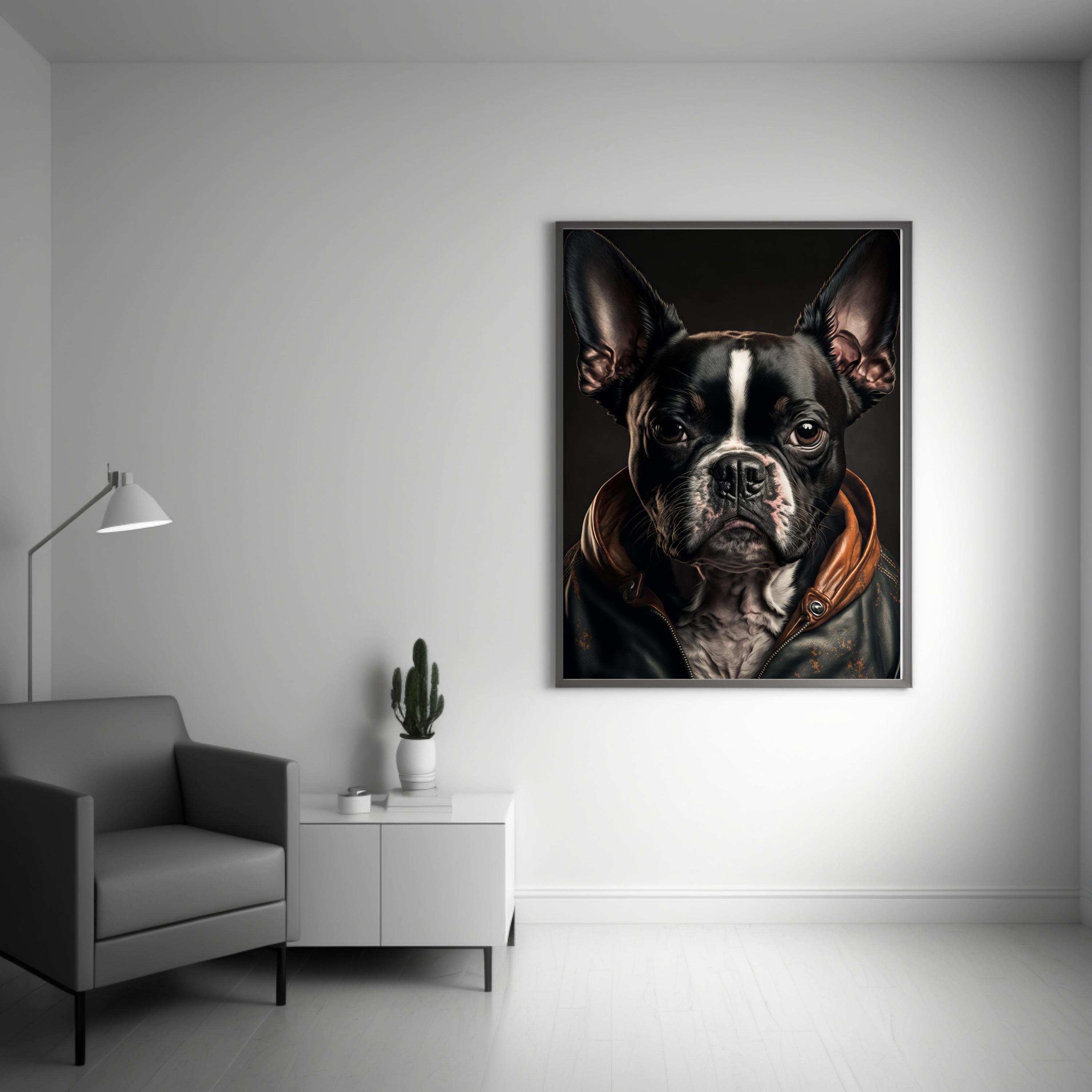 Boston Terrier Art, Digital Wall Art Printable, Boston Terrier Gifts ...