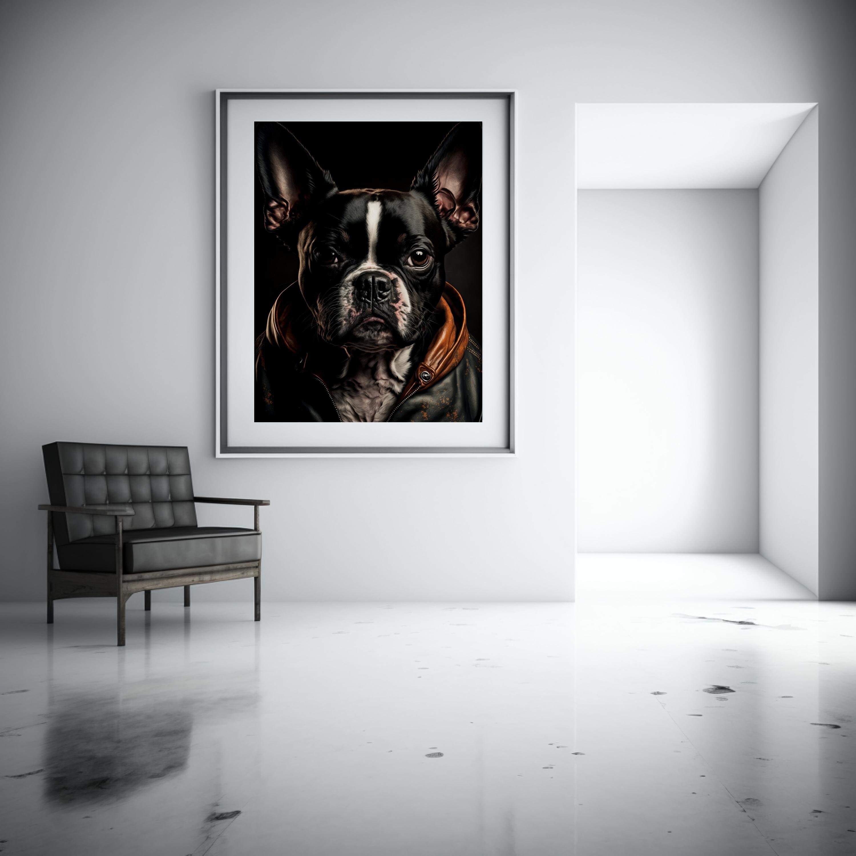 Boston Terrier Art, Digital Wall Art Printable, Boston Terrier Gifts ...