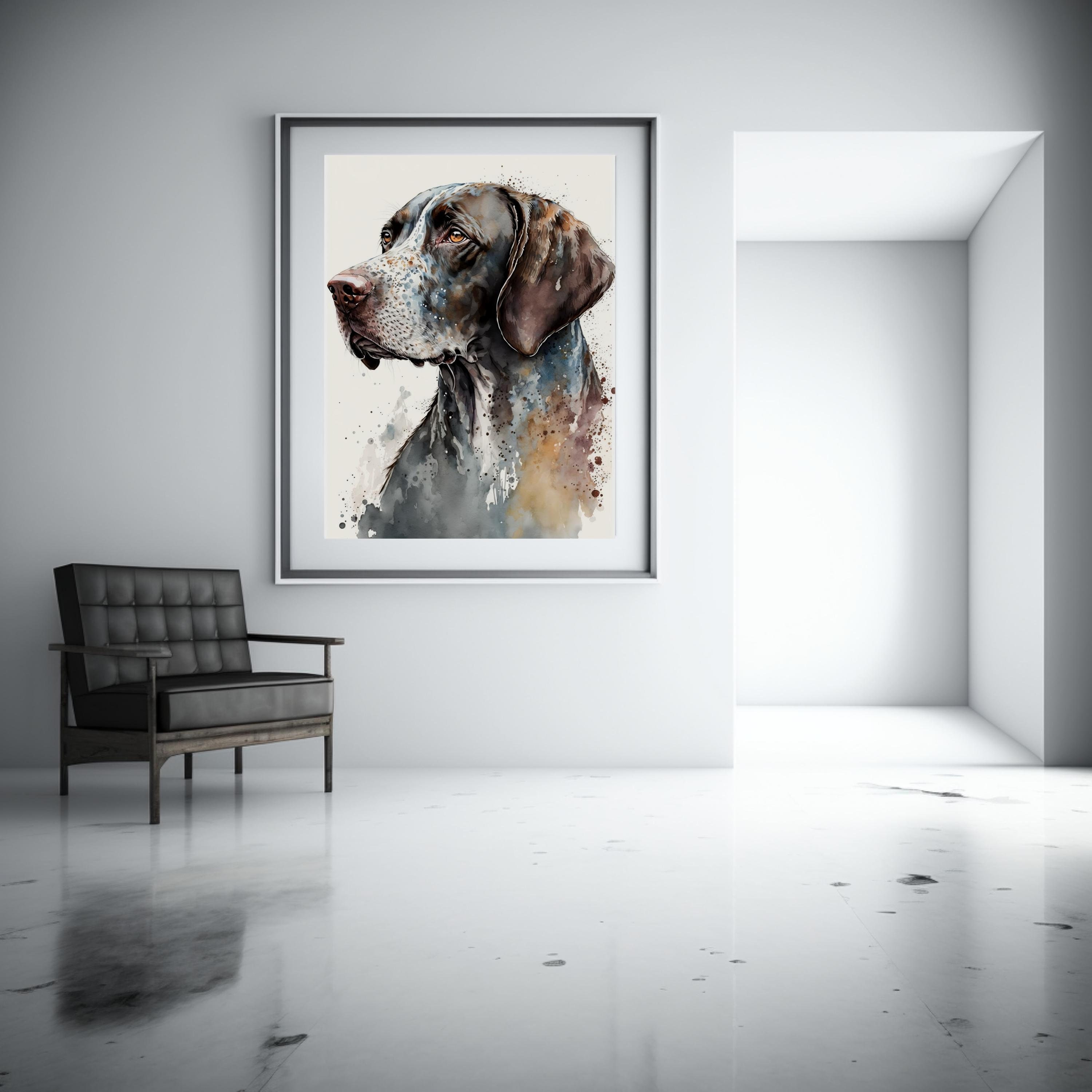 German Shorthaired Pointer Art, German Shorthaired Pointer Watercolor ...
