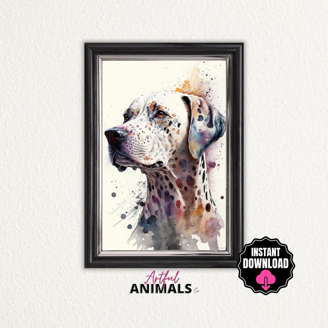 Dalmatian Art, Digital Wall Art Printable, Dalmatian Gifts, Gifts for ...