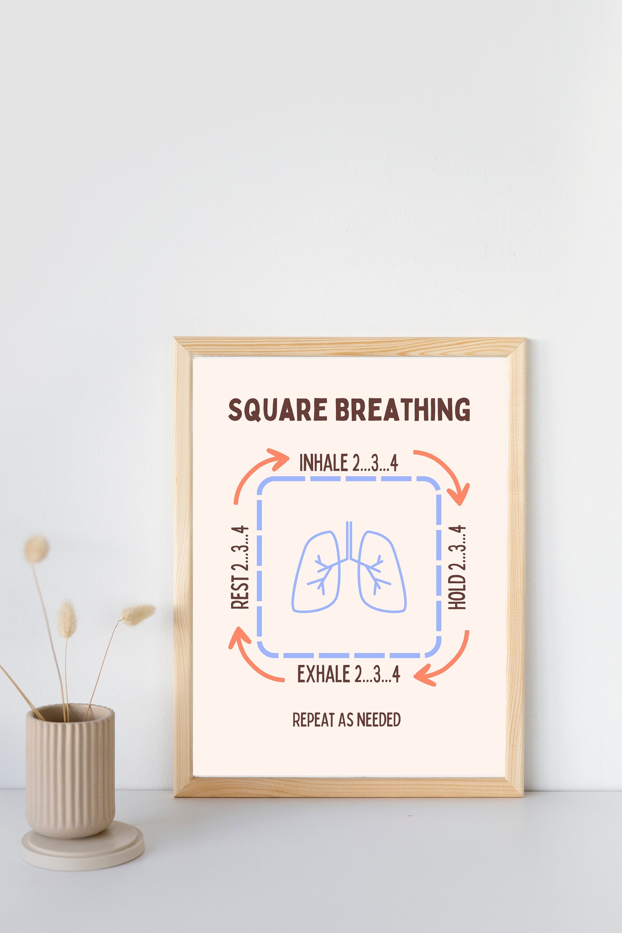 Square Breathing Exercise Poster - Etsy