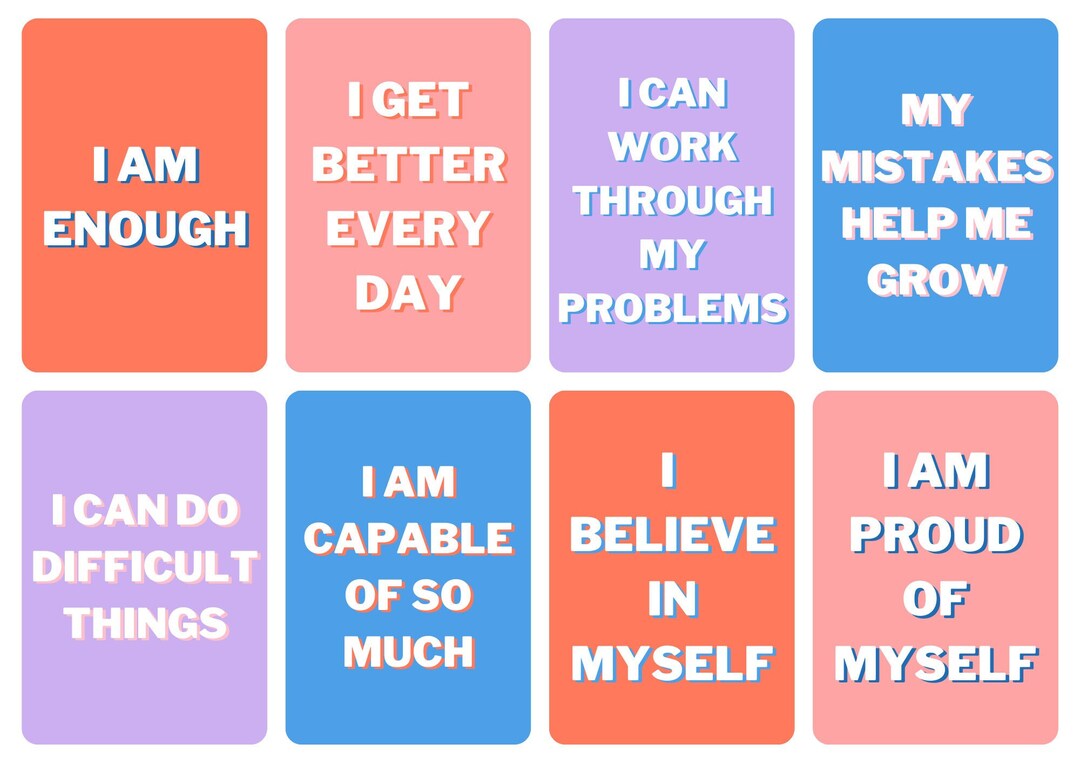 40 Affirmation Cards - Etsy
