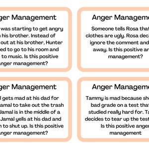 20 Anger Management Scenario Flashcards - Etsy