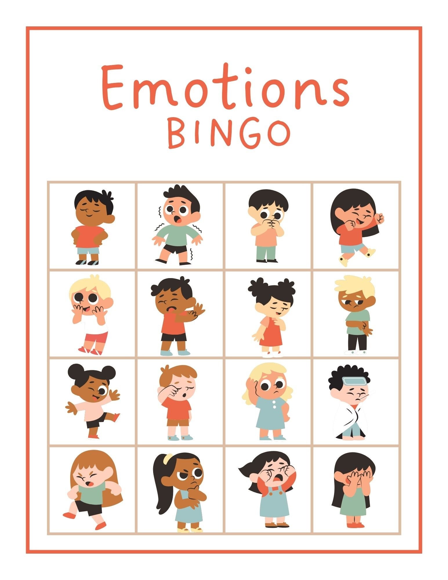 Social Emotional Learning, Emotions/feelings Bingo Cards - Etsy Social Emotional Learning, Emotions/feelings Bingo Cards - Etsy