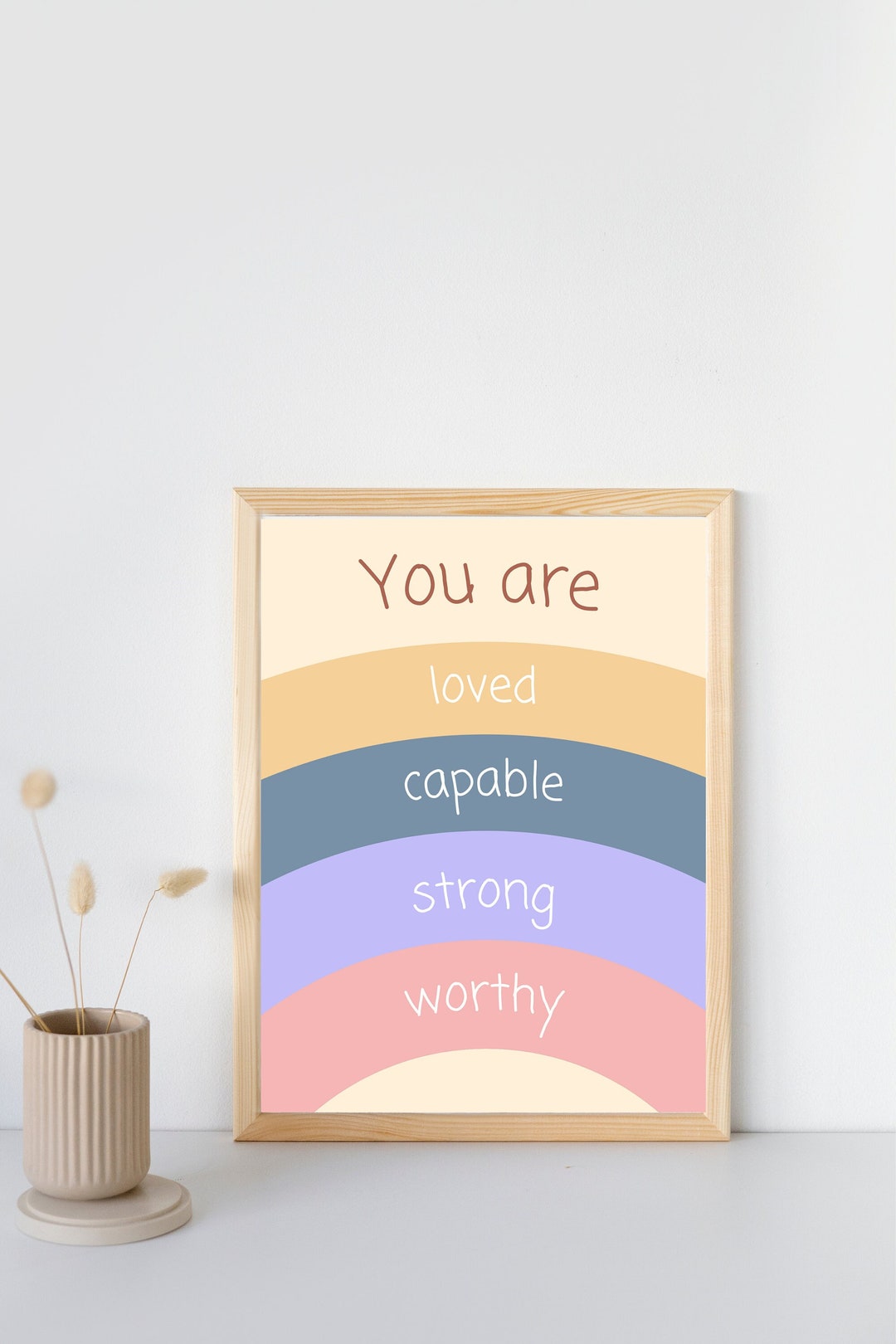 You Are Loved Affirmation Poster - Etsy