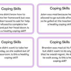 20 Coping Skills Scenario Cards for Teens - Etsy
