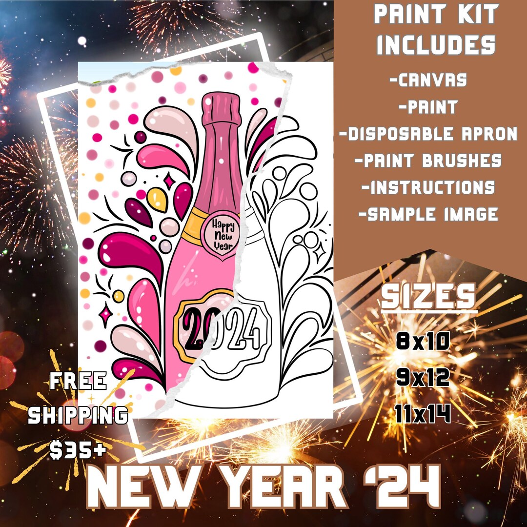 Paint Party / Paint & Sip / DIY Paint Party / Pre-drawn Canvas / Paint ...