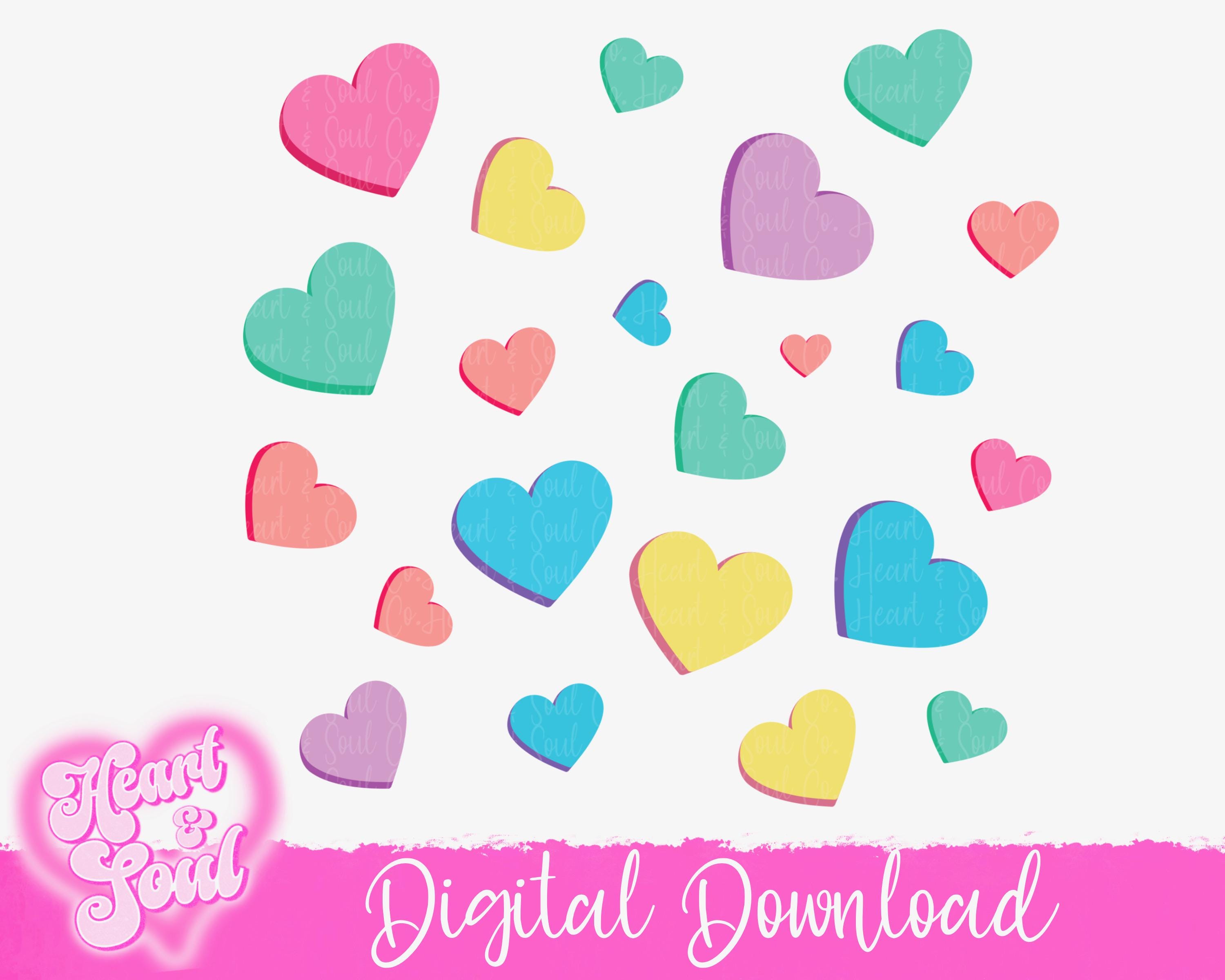 Candy Hearts Png- Candy Heart- Valentine’s Day Candy Hearts Png- Hearts ...
