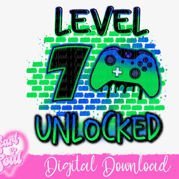 Level 7 Unlocked Svg - Etsy