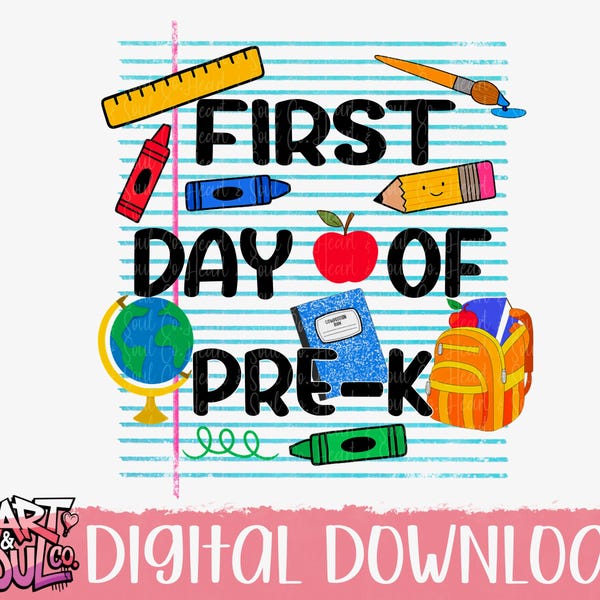 First Day of Pre K - Etsy