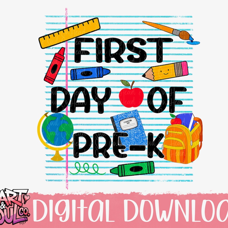 First Day of Pre K - Etsy