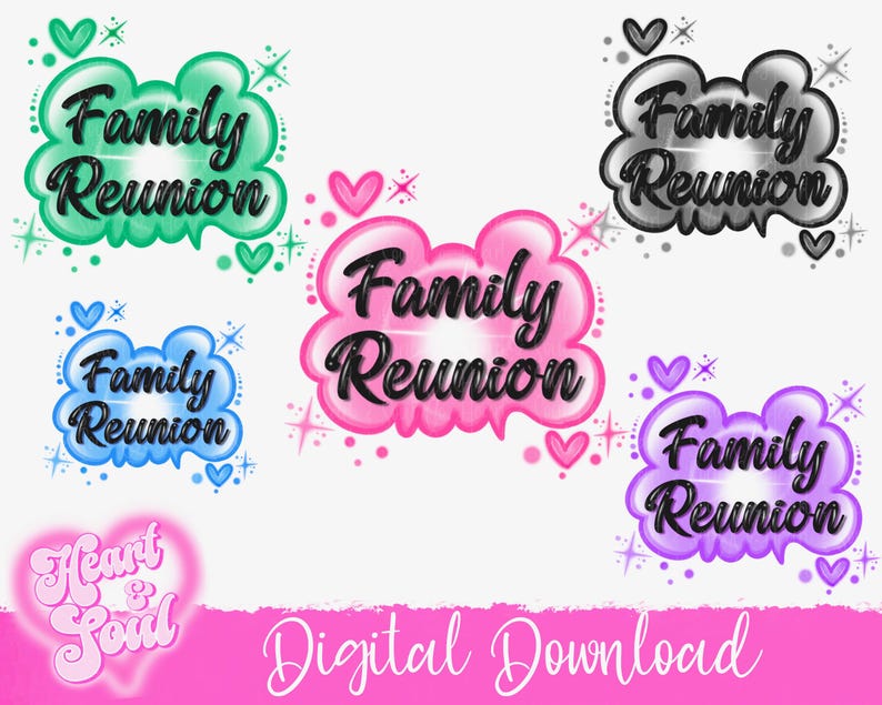 Airbrush Family Reunion PNG - Digital Download - Etsy