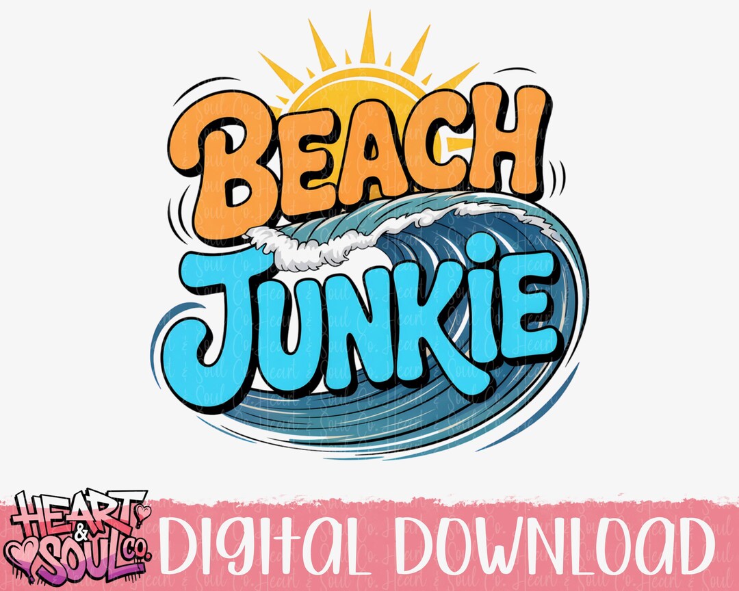 Beach Junkie Png- Beach Junkie- Digital Download - Etsy