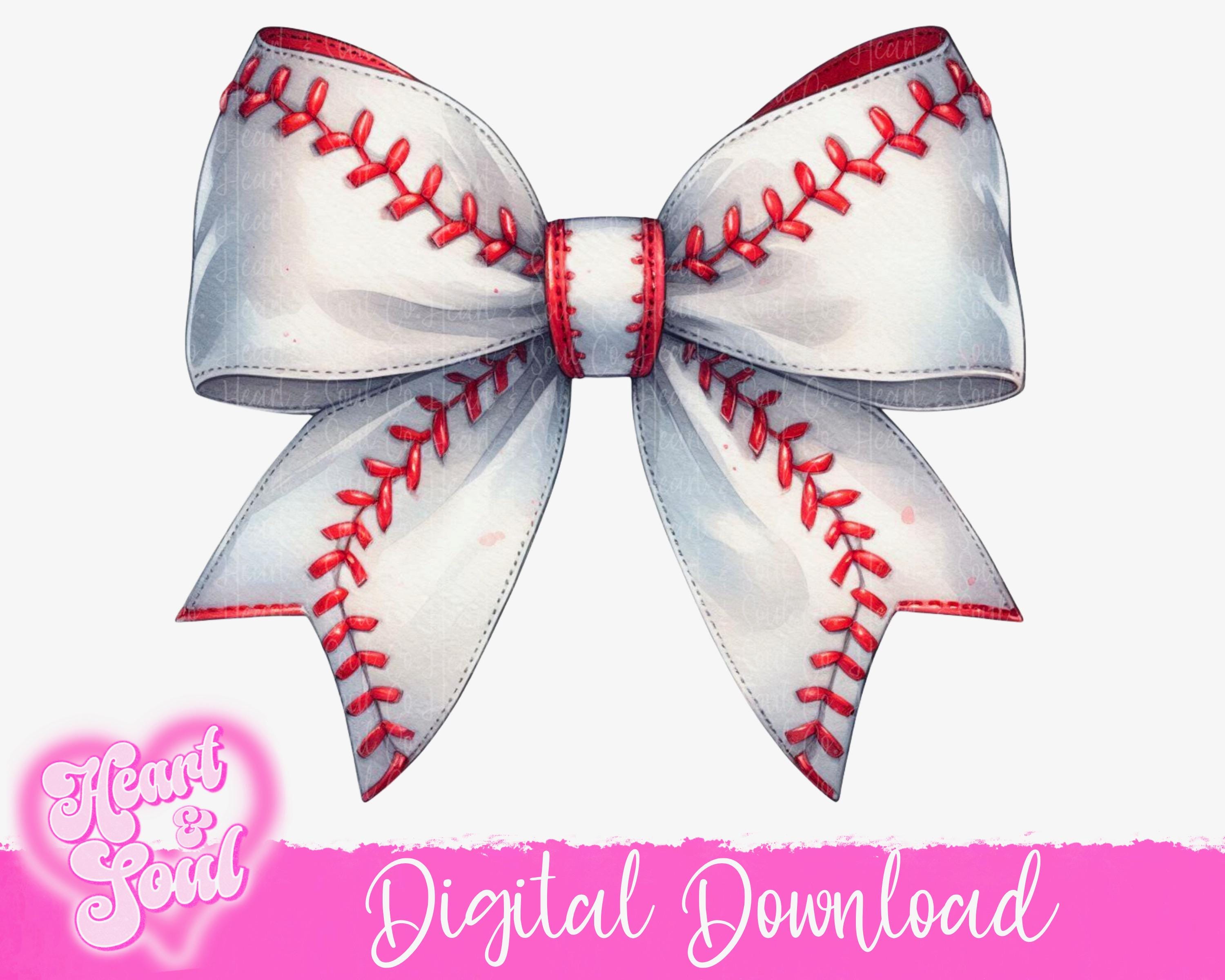 Baseball Coquette Bow Png- Baseball Mamapng- Baseball Bow Png- Digital ...