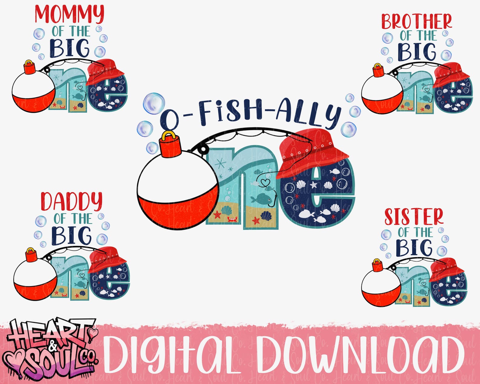 O Fish Ally One Birthday PNG – Fishing Family Bundle (digital Download ...