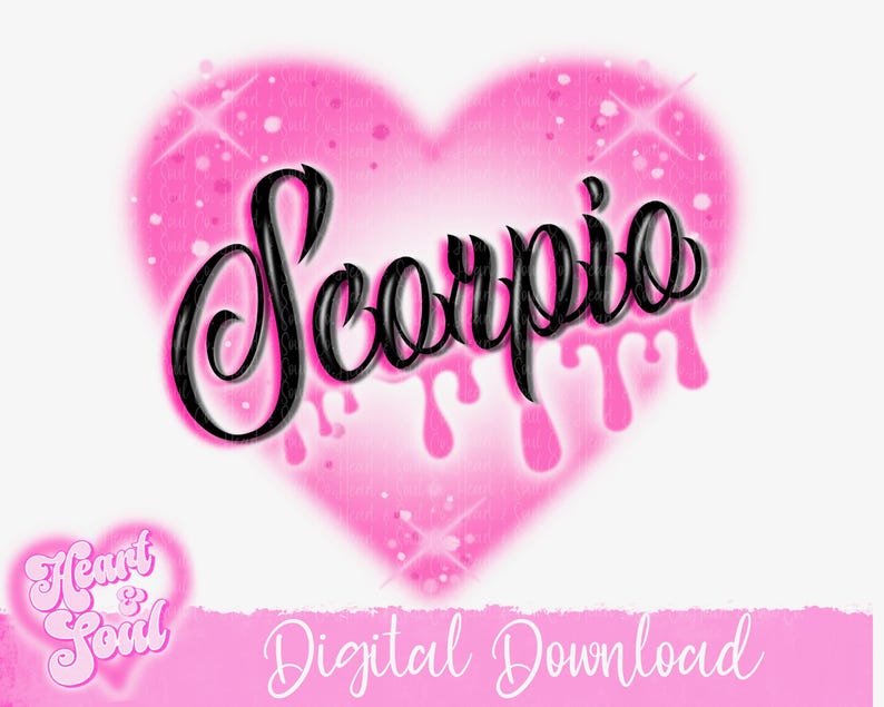 Scorpio Airbrush Png- Digital Download - Etsy
