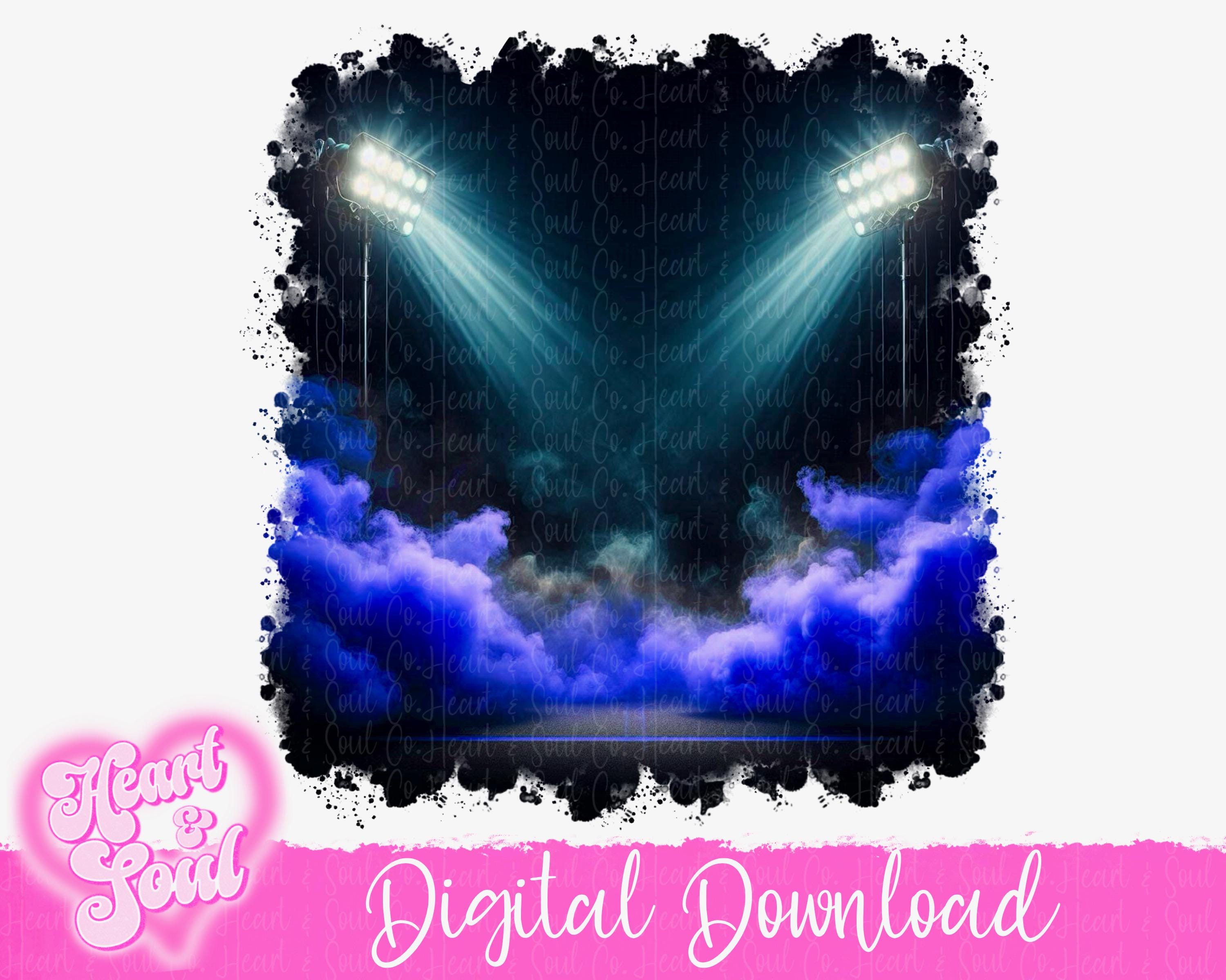 Blue Sports Spotlight Background – PNG Template (digital Download) - Etsy