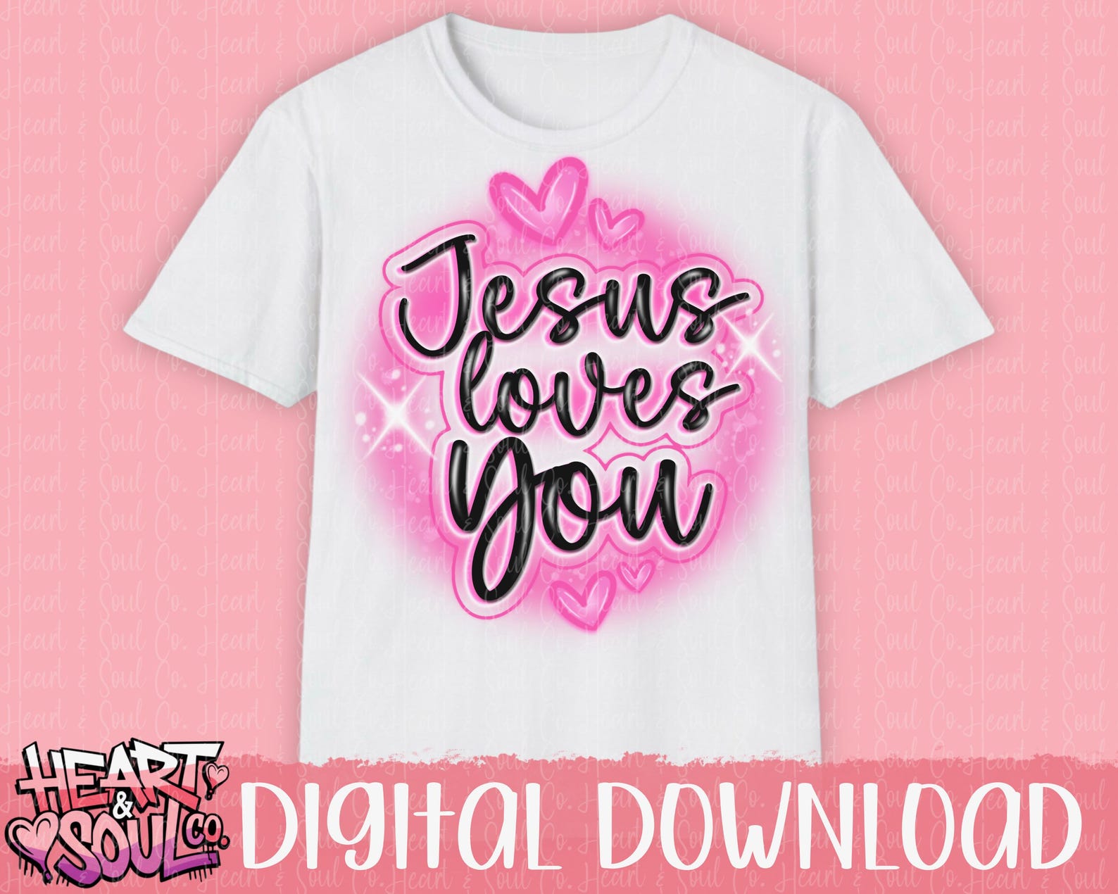 Jesus Loves You PNG – Airbrush Design (digital Download) - Etsy