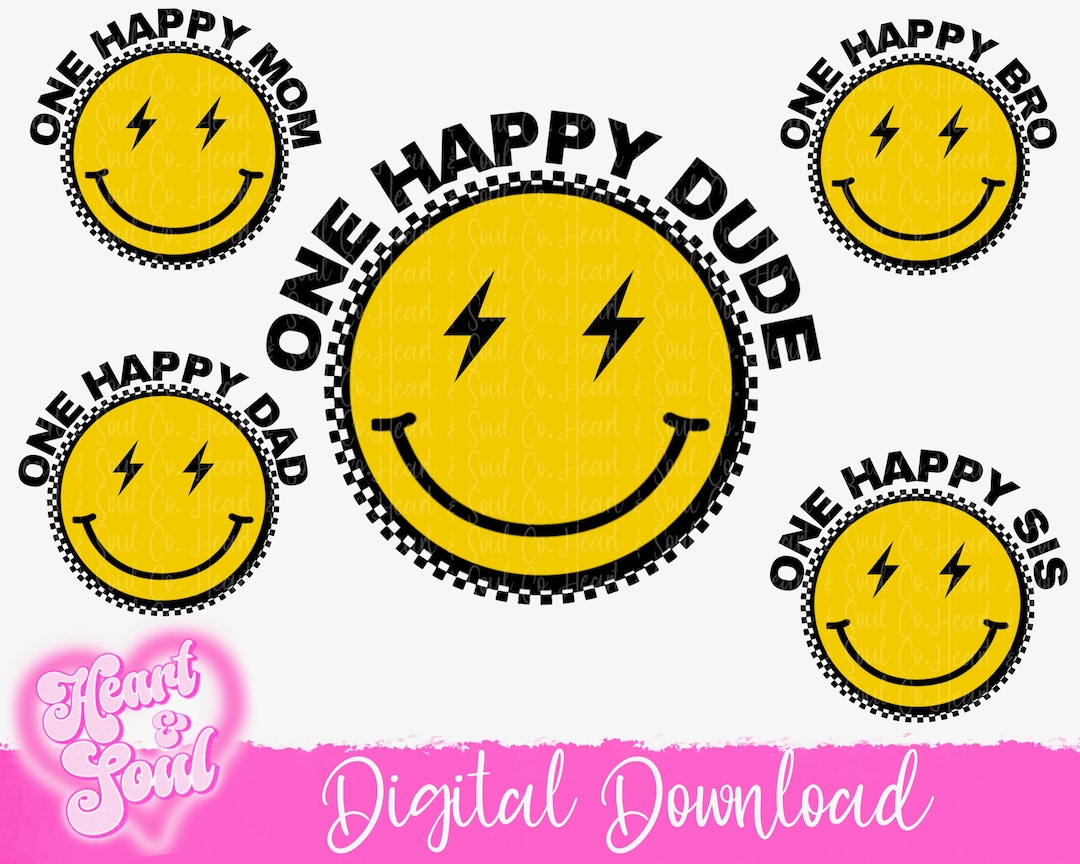 One Happy Dude PNG – Birthday Family Bundle (digital Download) - Etsy