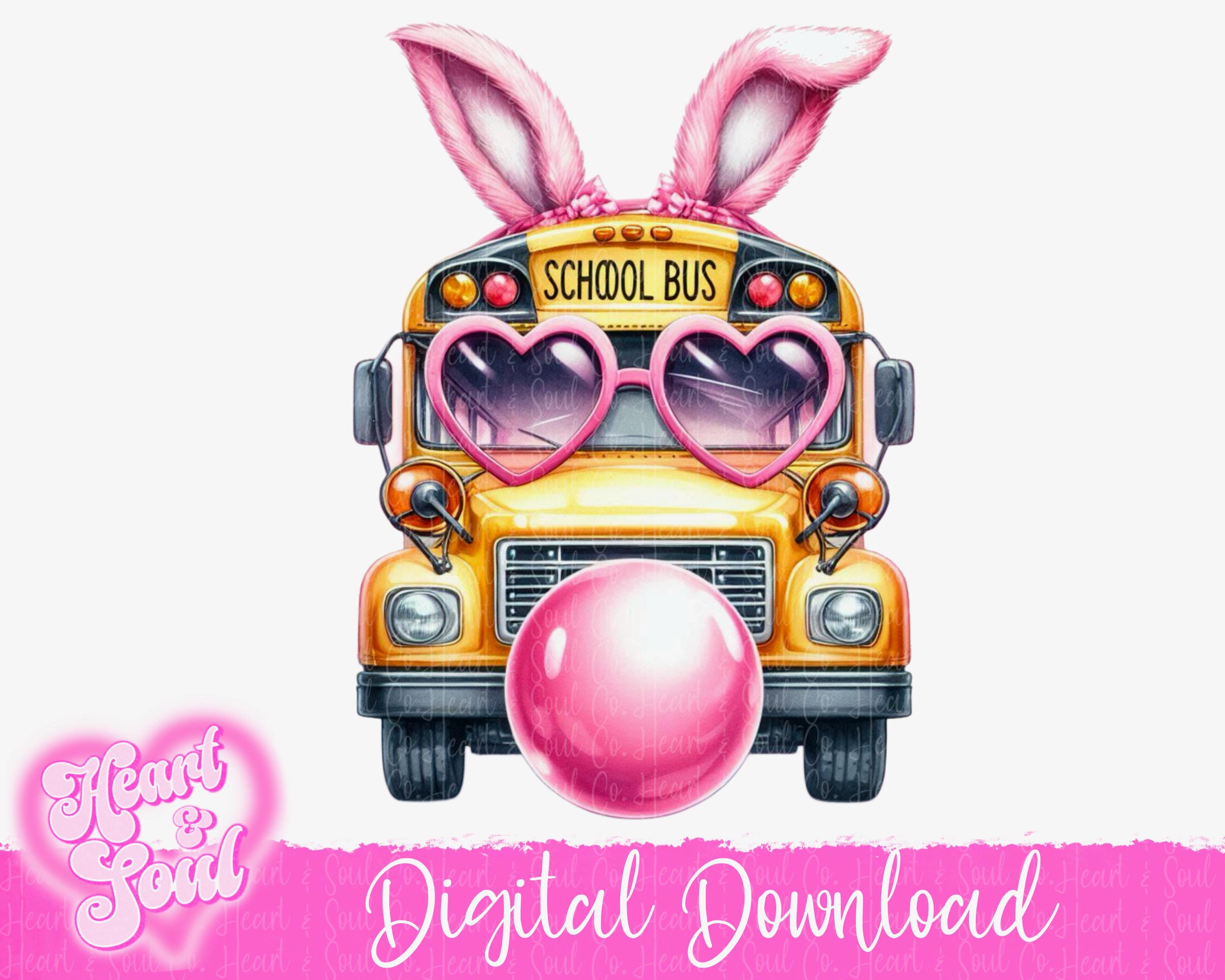 Easter Bunny Ears School Bus Driver PNG – Digital Download - Etsy
