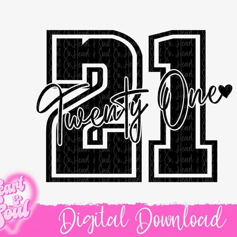21st Birthday Svg - Etsy