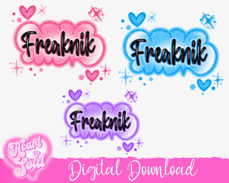 Freaknik Airbrush PNG Bundle – Digital Download - Etsy