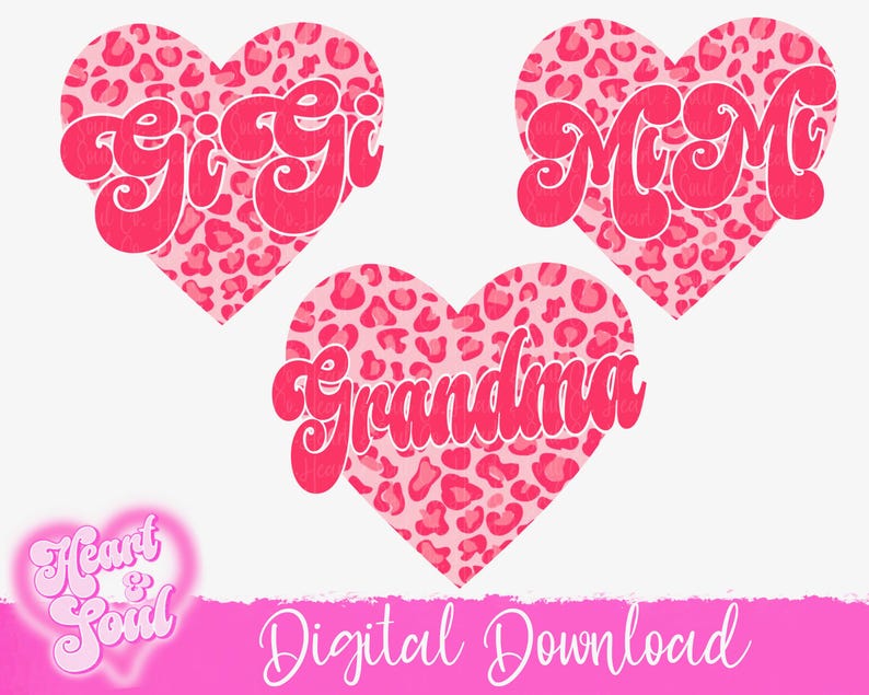 Grandma Heart Png- Valentine Grandma,gigi, Mimi Heart Png- Valentines ...