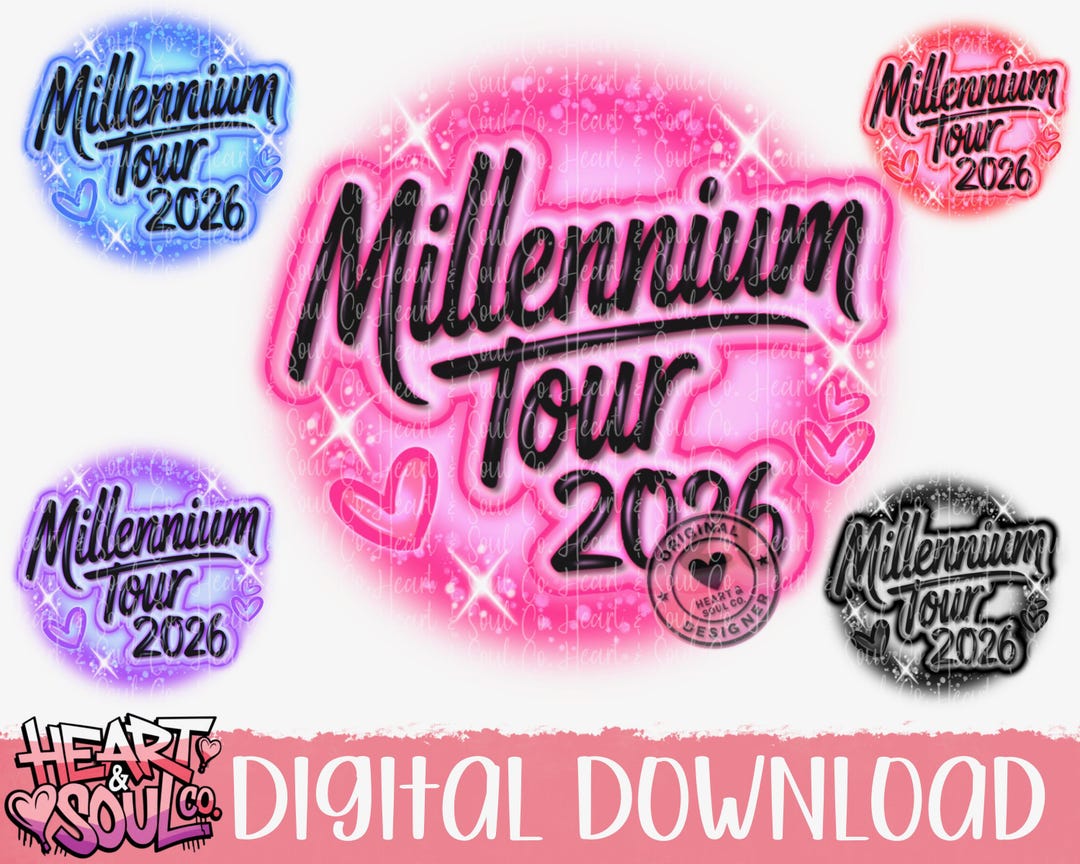 Millennium Tour Airbrush Png- Concert Png- Airbrush- Digital Download ...