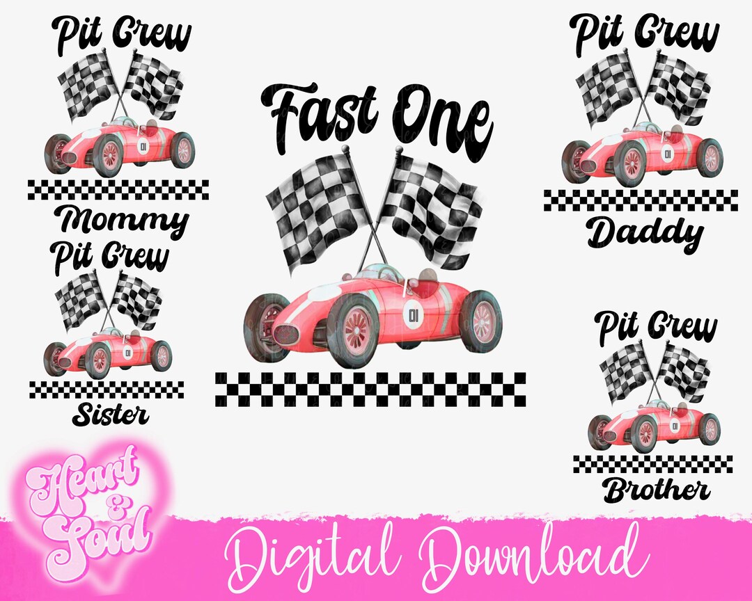 Fast One Birthday Png- Race Car 1st Birthday Png- Fast One Family ...