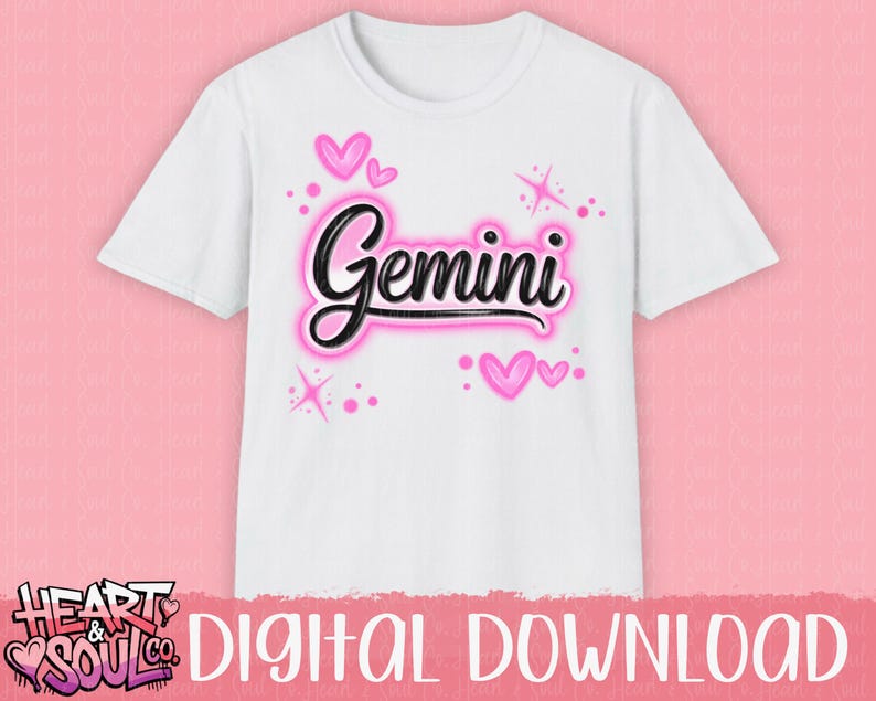Gemini Png- Gemini Airbrush Png-digital Download - Etsy