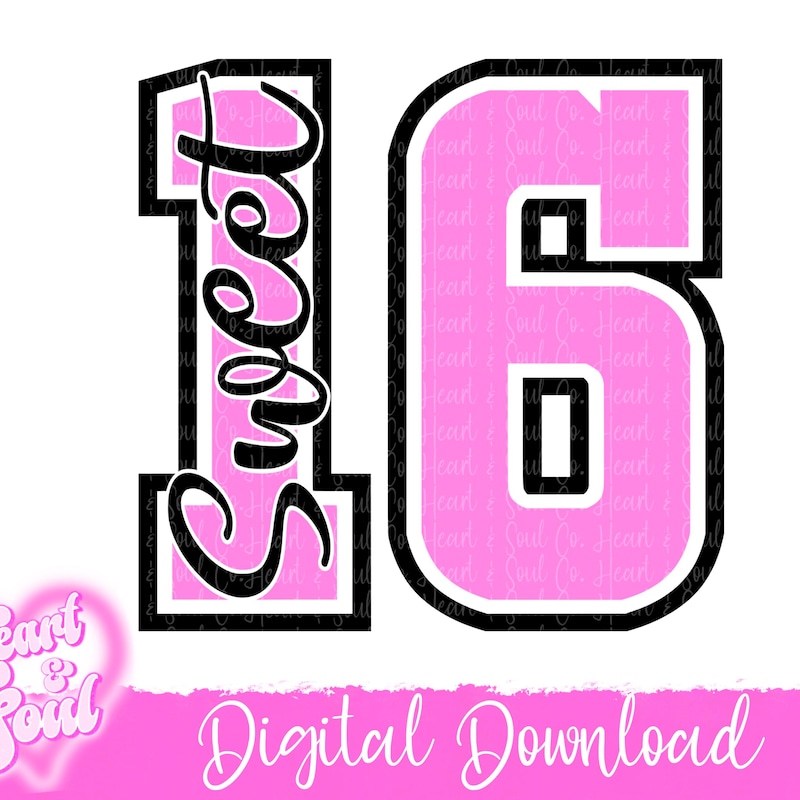 Sweet 16 Clipart - Etsy