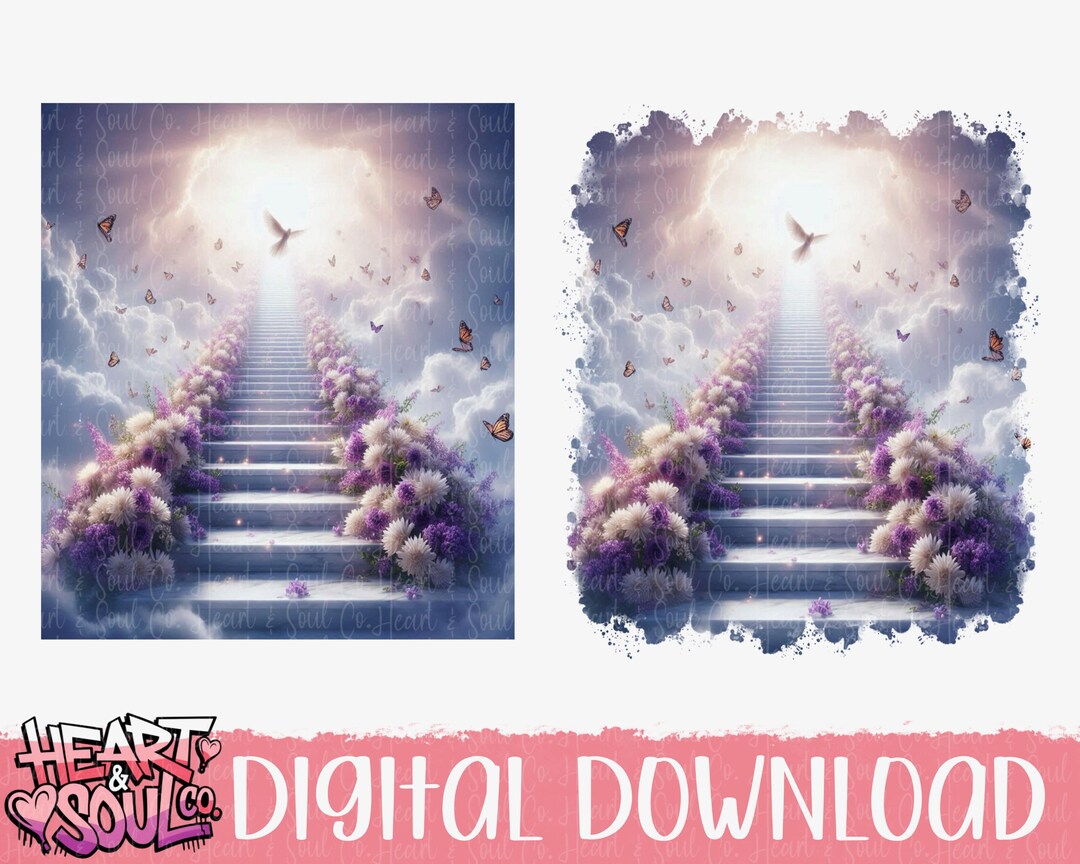 Purple Floral Heaven Background PNG- Heaven Background Template Png ...